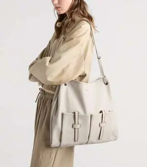 Prada Large Leather Route Shoulder Bag