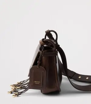 Prada Mini Leather Corsaire Shoulder Bag