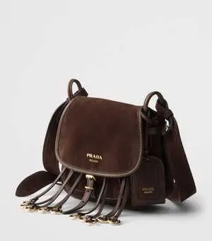 Prada Mini Suede Corsaire Shoulder Bag