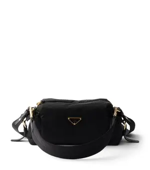 Prada Small Re-nylon And Leather Explore Shoulder Bag - Black