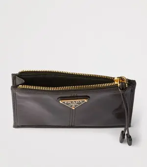Prada Saffiano Leather Zip Card Holder