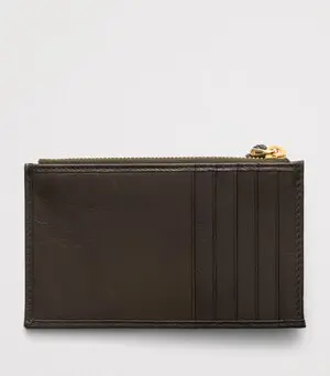 Prada Saffiano Leather Zip Card Holder