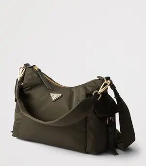Prada Large Re-nylon And Leather Explore Shoulder Bag