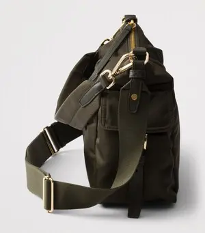 Prada Large Re-nylon And Leather Explore Shoulder Bag