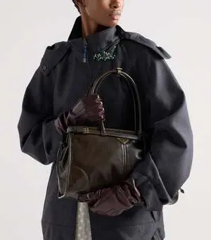 Prada Large Leather Bonnie Shoulder Bag