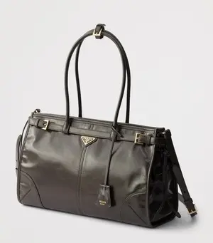 Prada Large Leather Bonnie Shoulder Bag