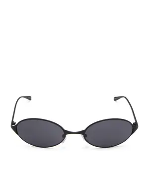 Alexander McQueen Metal Sunglasses - Black