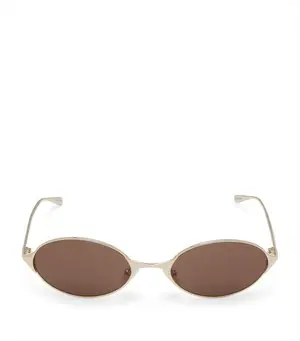 Alexander McQueen Metal Sunglasses - Gold