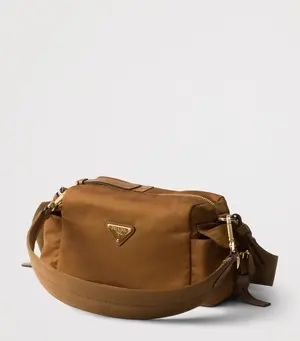 Prada Small Re-nylon And Leather Explore Shoulder Bag