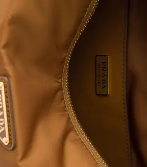 Prada Small Re-nylon And Leather Explore Shoulder Bag