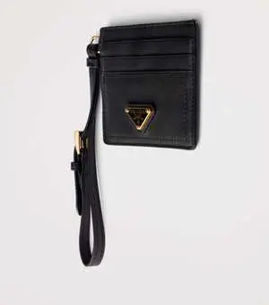 Prada Leather Triangle Card Holder