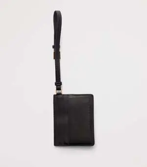 Prada Leather Triangle Card Holder