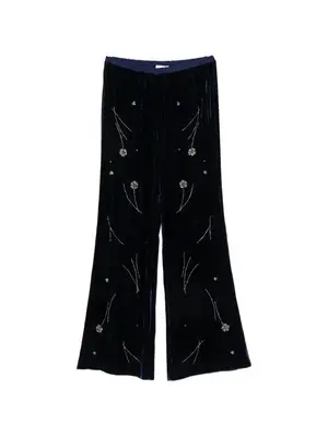 FORTE_FORTE Embroidered Velvet Trousers