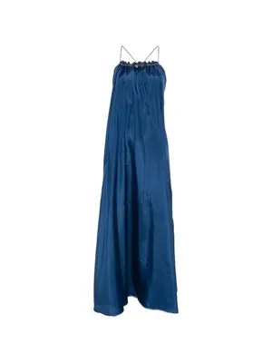 Zimmermann Aster Silk Long Dress - Blue