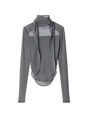 LEMAIRE Ballerina Foulard Top - Grey