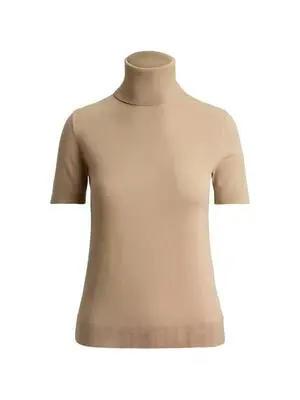 Ralph Lauren Fine Knit Short Sleeve Roll Neck Sweater