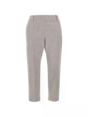 Eleventy Pressed-crease Trousers - Grey