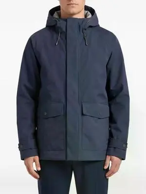 SAVE THE DUCK Hooded Cotton Parka - Blue