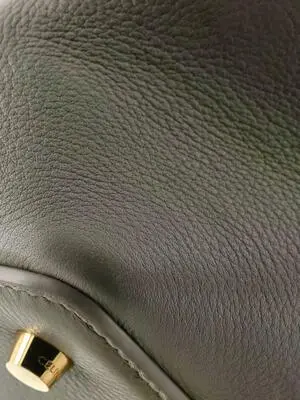 Celine Conti Leather Shoulder Bag - Green