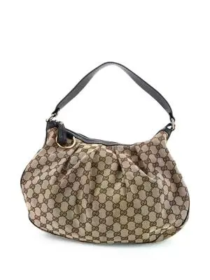Gucci Sukey Gg Canvas With Leather Medium Hobo Bag