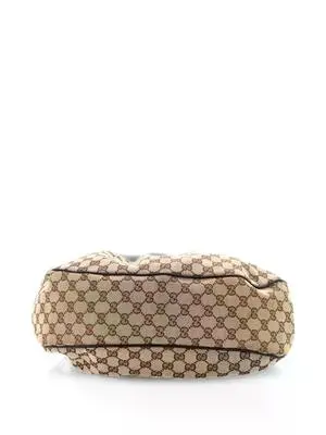 Gucci Sukey Gg Canvas With Leather Medium Hobo Bag