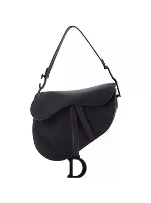 Dior Ultra Matte Saddle Handbag In Leather - Black