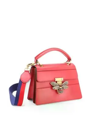 Gucci Queen Margaret Leather Small Satchel Top Handle Bag