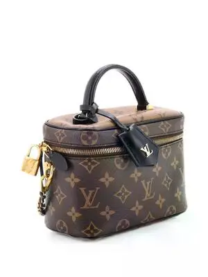 LOUIS VUITTON Vanity Handbag Reverse Monogram Canvas Pm Satchel