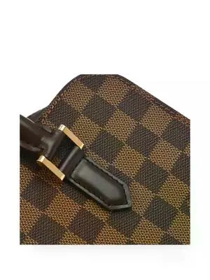 LOUIS VUITTON 2002 Triana Damier Tote Bag - Brown