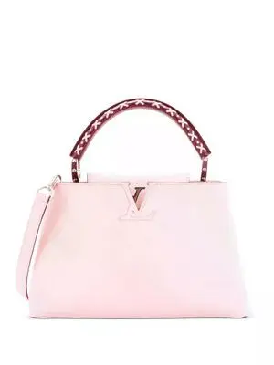 LOUIS VUITTON Capucines Pm Satchel With Whipstitch Detail - Pink