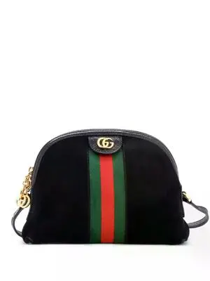 Gucci Ophidia Dome Shoulder Bag Suede Small Crossbody Bag - Black