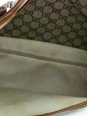 Gucci Web Loop Flat Messenger Gg Coated Canvas Large Crossbody Bag