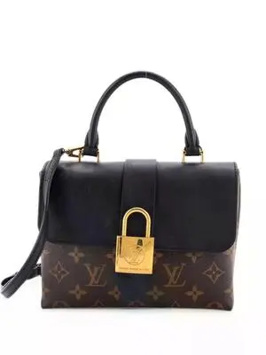 LOUIS VUITTON Locky Handbag Monogram Canvas With Leather Bb Satchel - Black