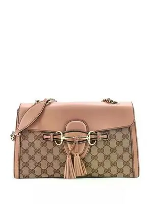 Gucci Gg Canvas And Leather Medium Shoulder Bag