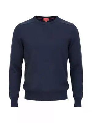 Isaia Crew-neck Long-sleeve Sweater - Blue