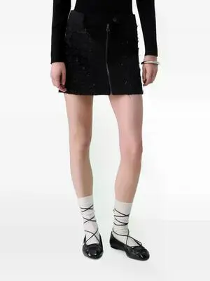 Liu Jo Bouclé Mini Skirt With Zip