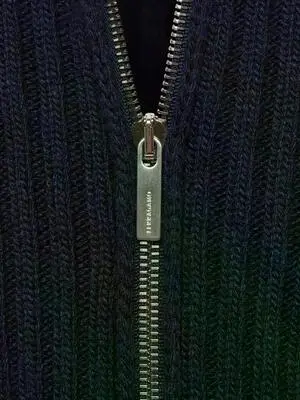 FERRAGAMO Hooded Wool Cardigan With Zip Fastening