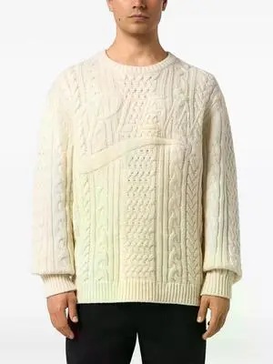 Philipp Plein Star Cable-knit Sweater