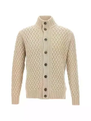 FILIPPO DE LAURENTIIS Cable-knit Button-up Cardigan - Neutrals