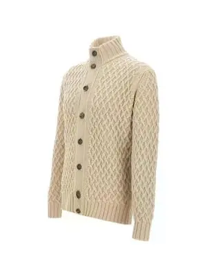 FILIPPO DE LAURENTIIS Cable-knit Button-up Cardigan