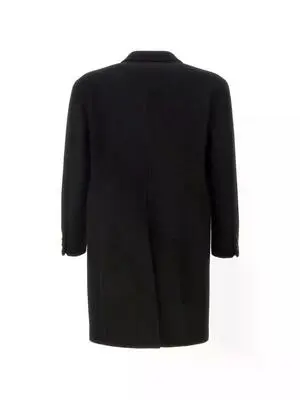 Tagliatore Double-breasted Peak-lapels Coat - Black