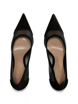 GIANVITO ROSSI Suede Mesh Pumps