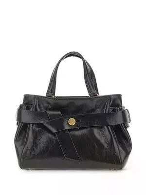 GIANNI CHIARINI Small Miranda Knotted Leather Tote Bag - Black