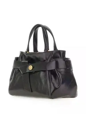 GIANNI CHIARINI Small Miranda Knotted Leather Tote Bag - Black