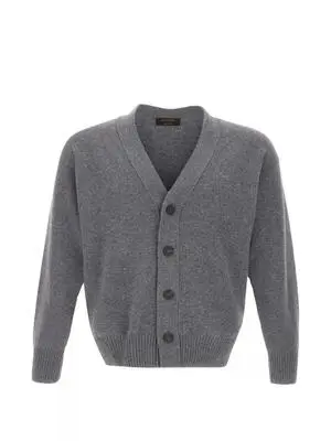GRAN SASSO Ribbed-trim V-neck Cardigan