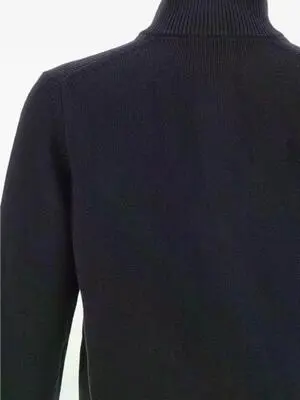 KANGRA Ribbed Knit Buttoned Collar Sweater