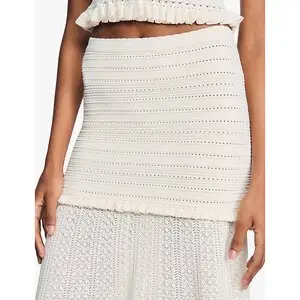 Sandro Pointelle Knit Maxi Skirt