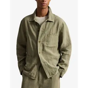 Polo Ralph Lauren Patch-pocket Linen Overshirt - Sage Green