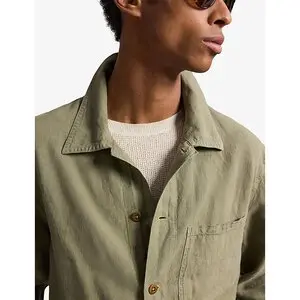 Polo Ralph Lauren Patch-pocket Linen Overshirt - Sage Green
