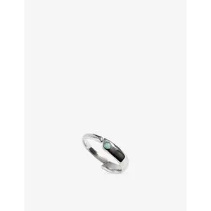 Monica Vinader Sterling And Amazonite Stacking Ring